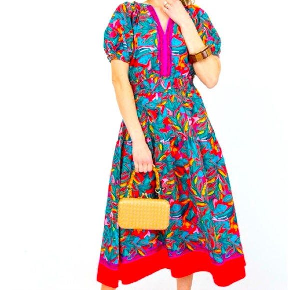 Pinch | Dresses | Pinch Boutique Tropical Colorful Bold Flowy Tiered ...